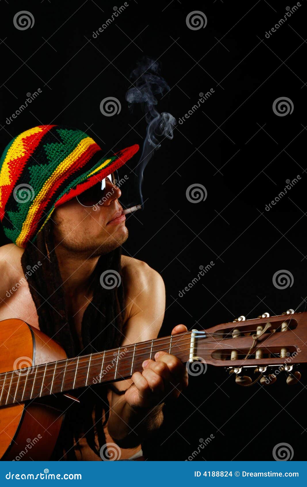 Rastafarian Man stock photo. Image of artist, stylish - 4188824