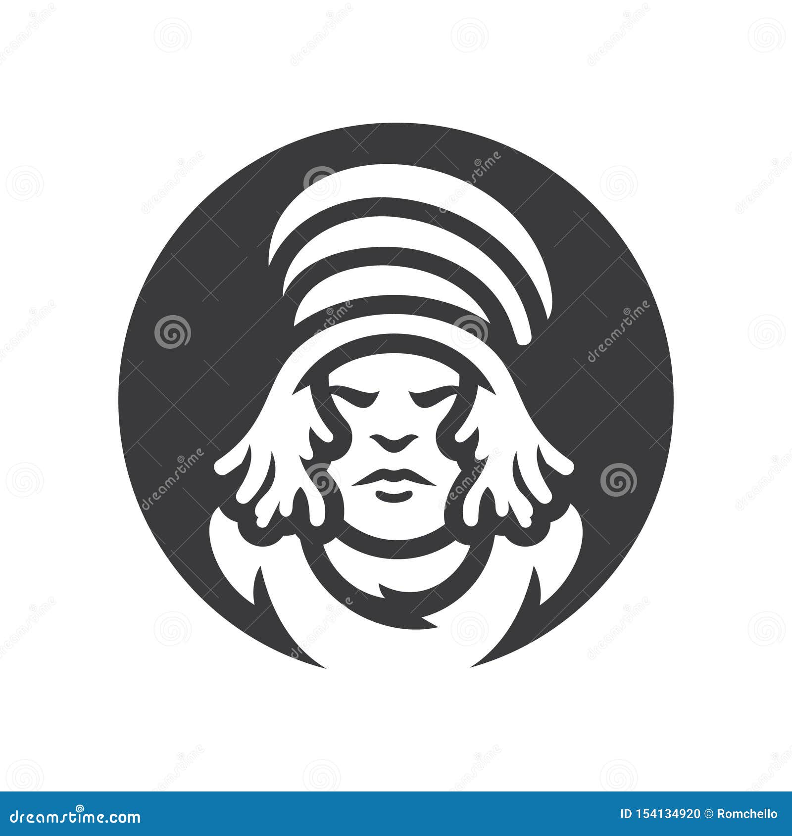 Rastafarian. Reggae Boy Vector Silhouette Sign. Stock Vector ...