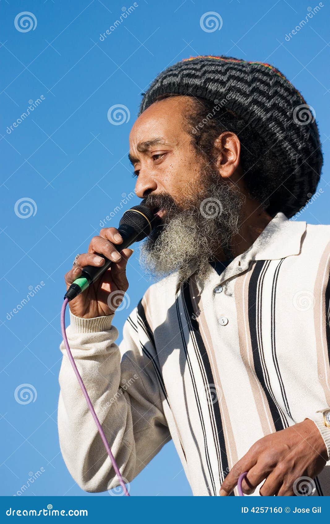Rastafarian Singer 2 editorial image. Image of music, american - 4257160