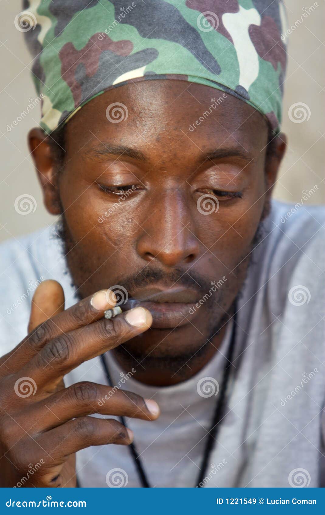 Rastafarian Smoking Cannabis Stock Image - Image of rastafarianism ...