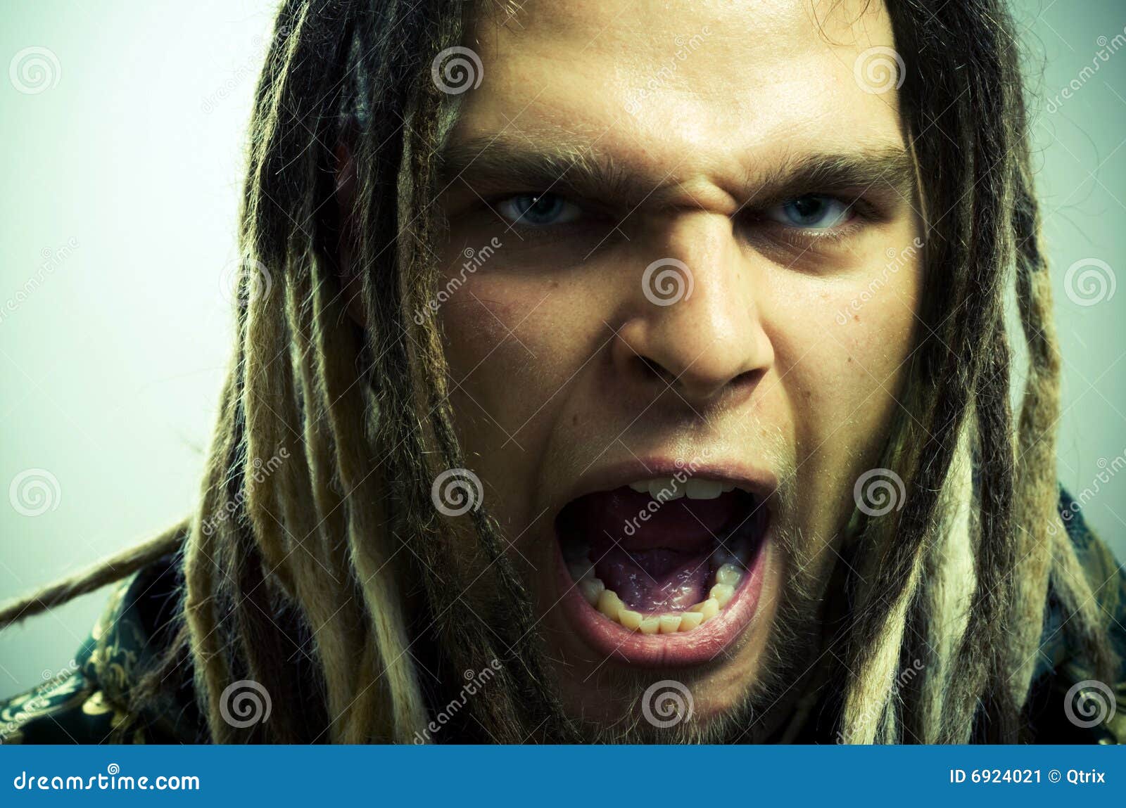 Rastaman going crazy. stock image. Image of aggression - 6924021