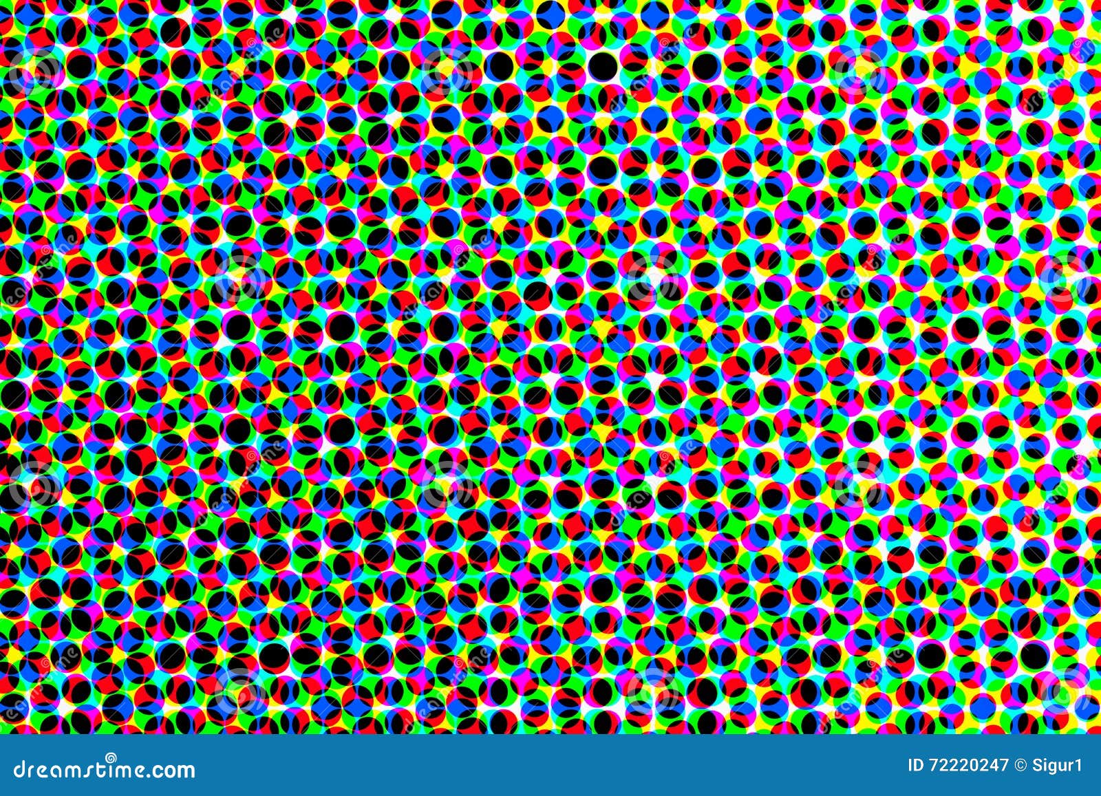Raster Background of Colored Circles Stock Illustration - Illustration ...