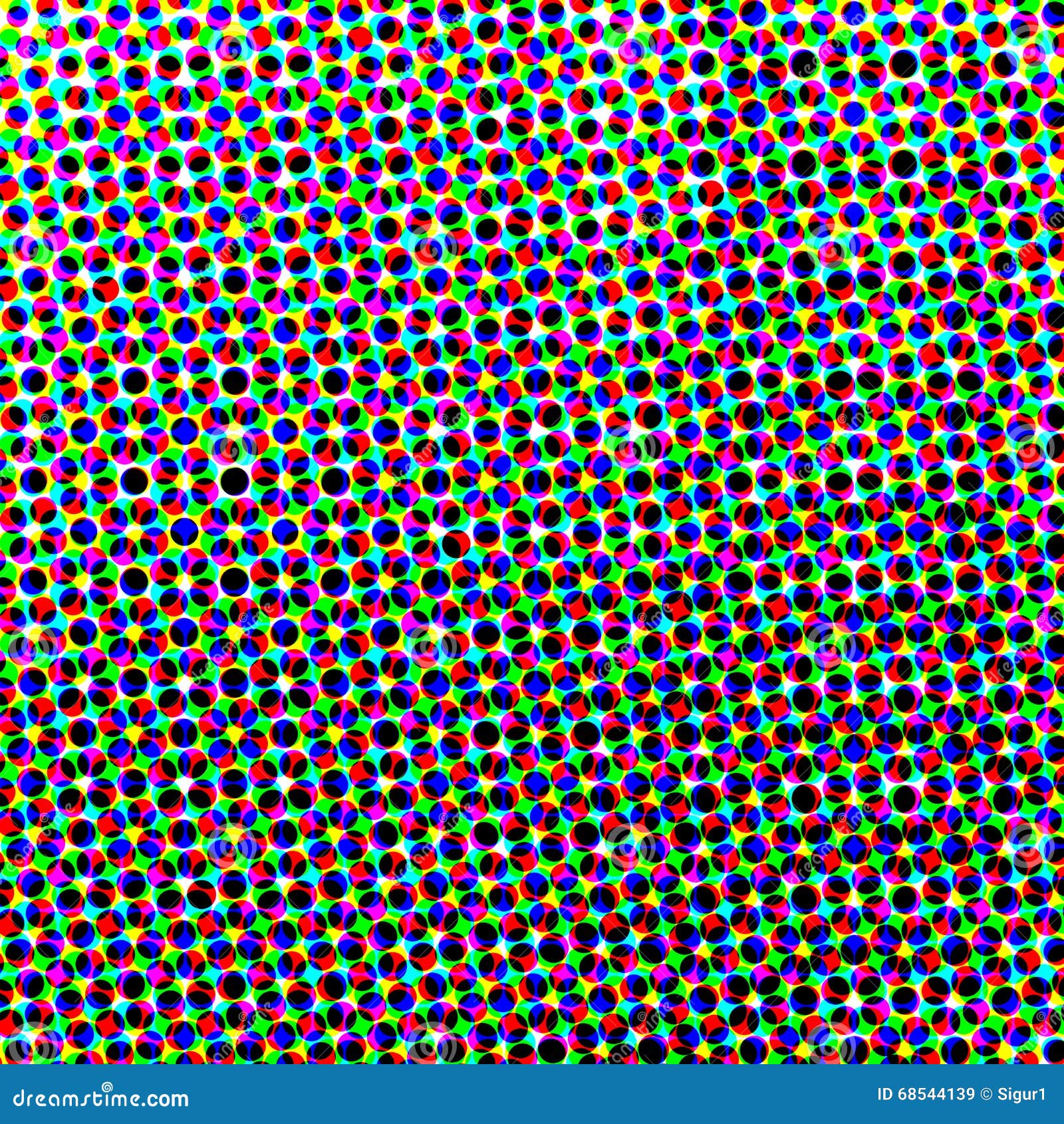 Raster Background of Colored Circles Stock Illustration - Illustration ...