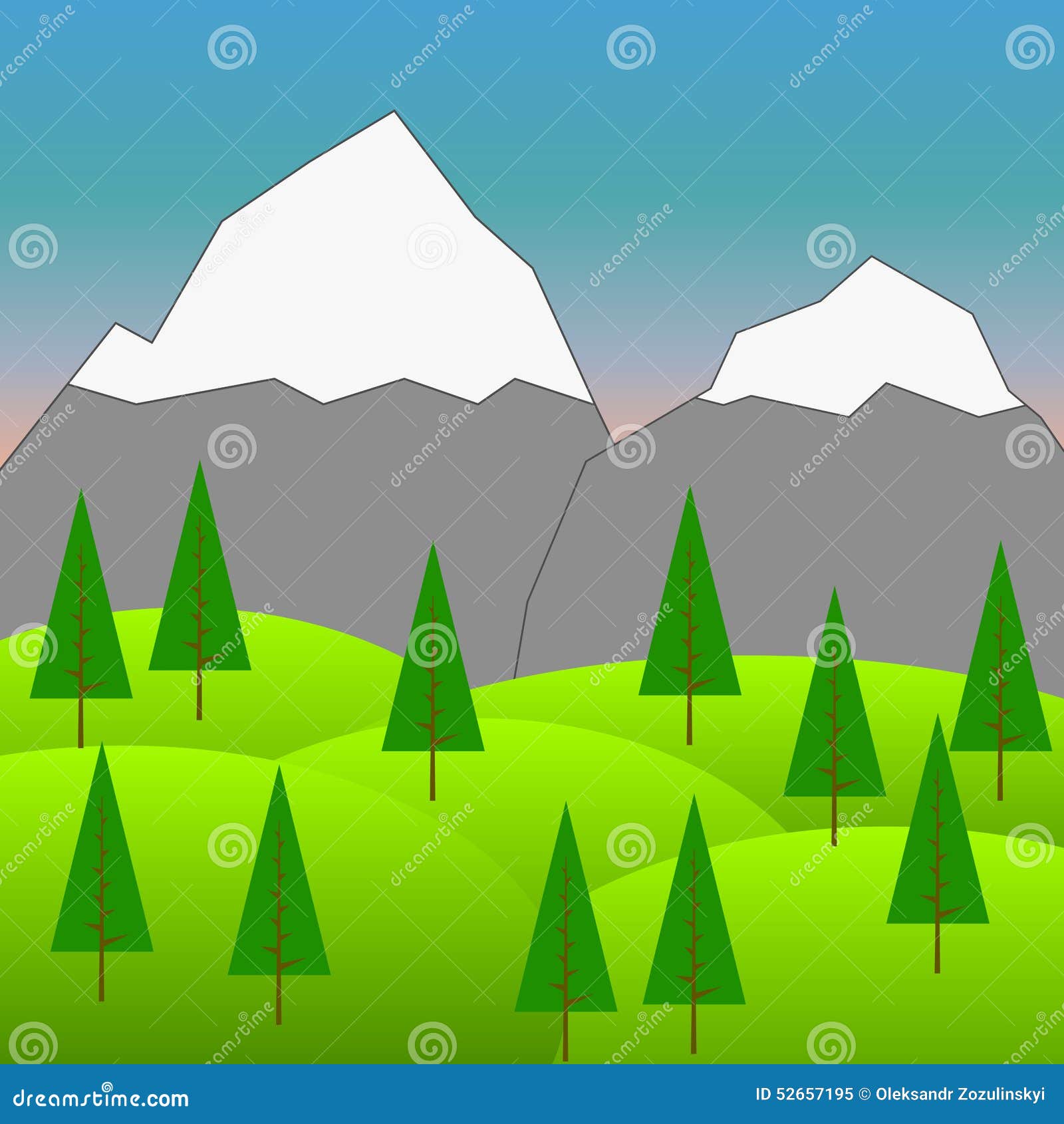 Raster Background with Mountains 4 Stock Illustration - Illustration of ...