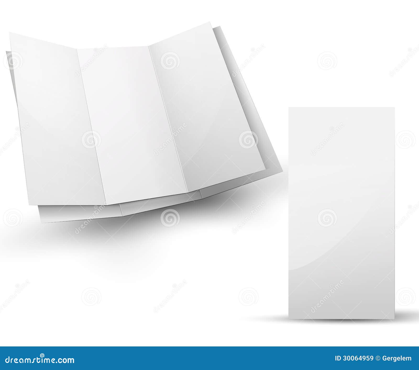 Blank Folded Brochure for Your Design Presentation Stock Illustration ...