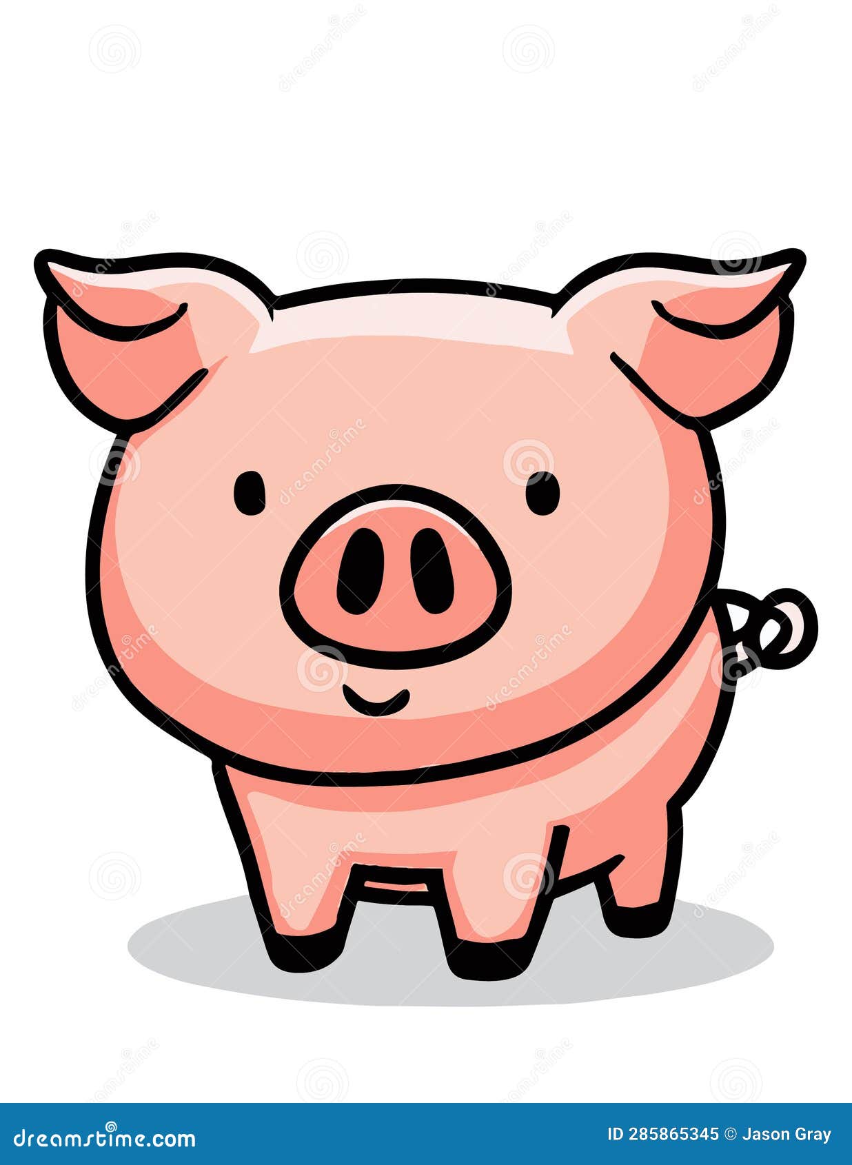 Vector Cartoon Pig stock vector. Illustration of artwork - 285865345