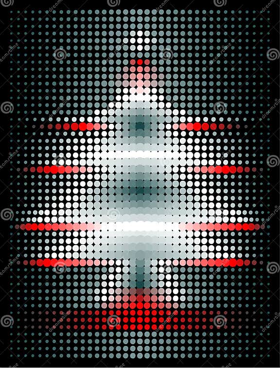Raster Christmas tree stock vector. Illustration of halftone - 3284932