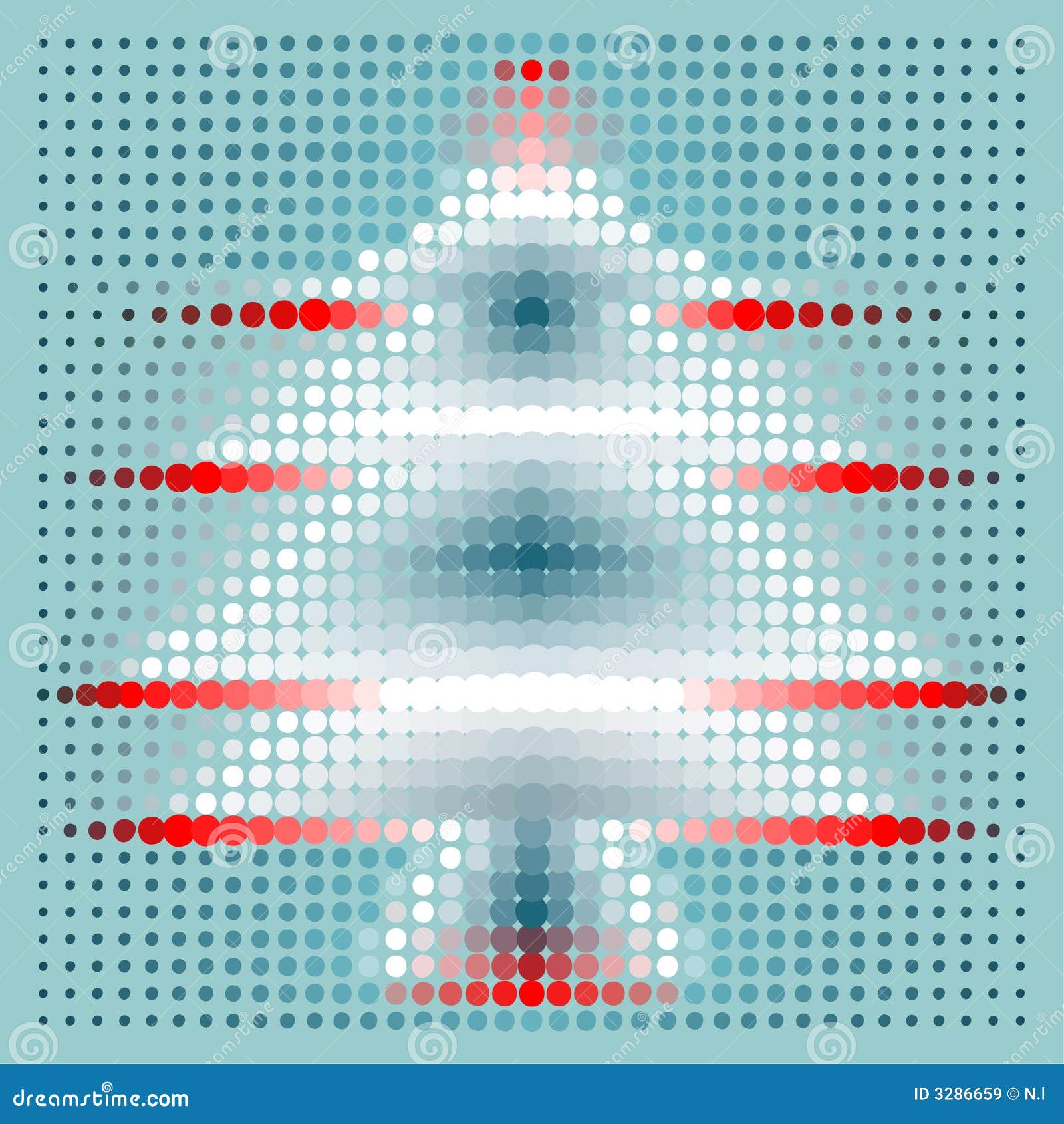 Raster Christmas tree stock vector. Illustration of pine - 3286659