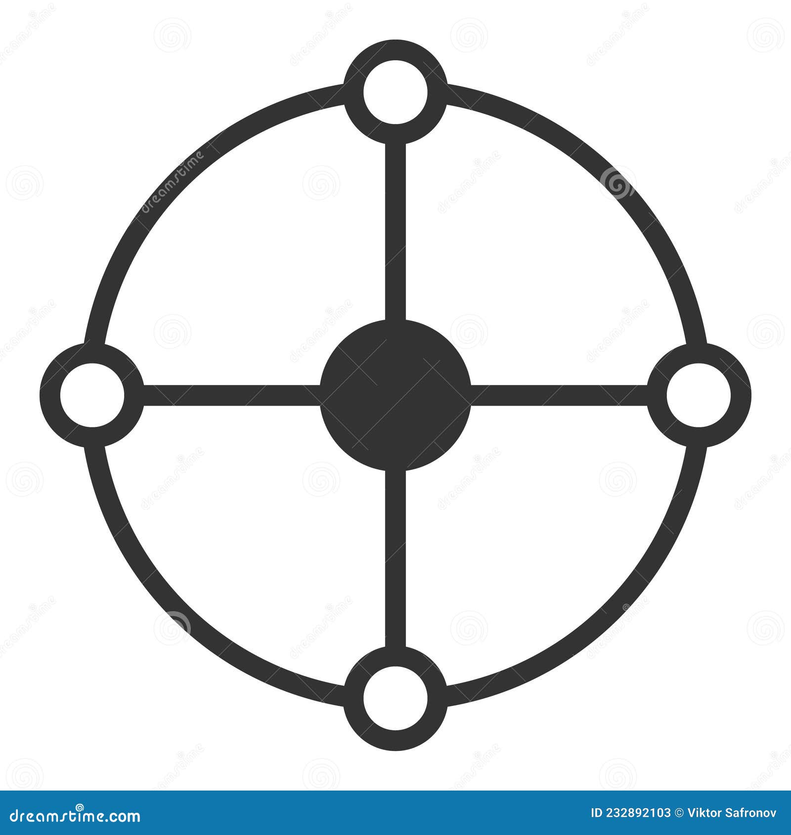 Raster Circle Grid Node Flat Icon Illustration Stock Illustration ...