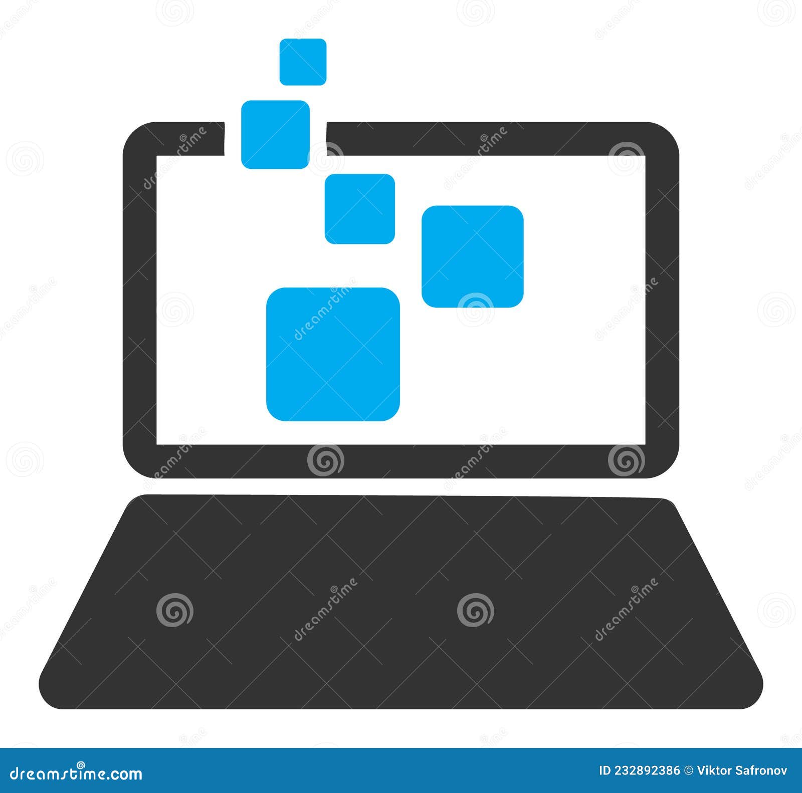 Raster Digital Computing Flat Icon Symbol Stock Illustration ...