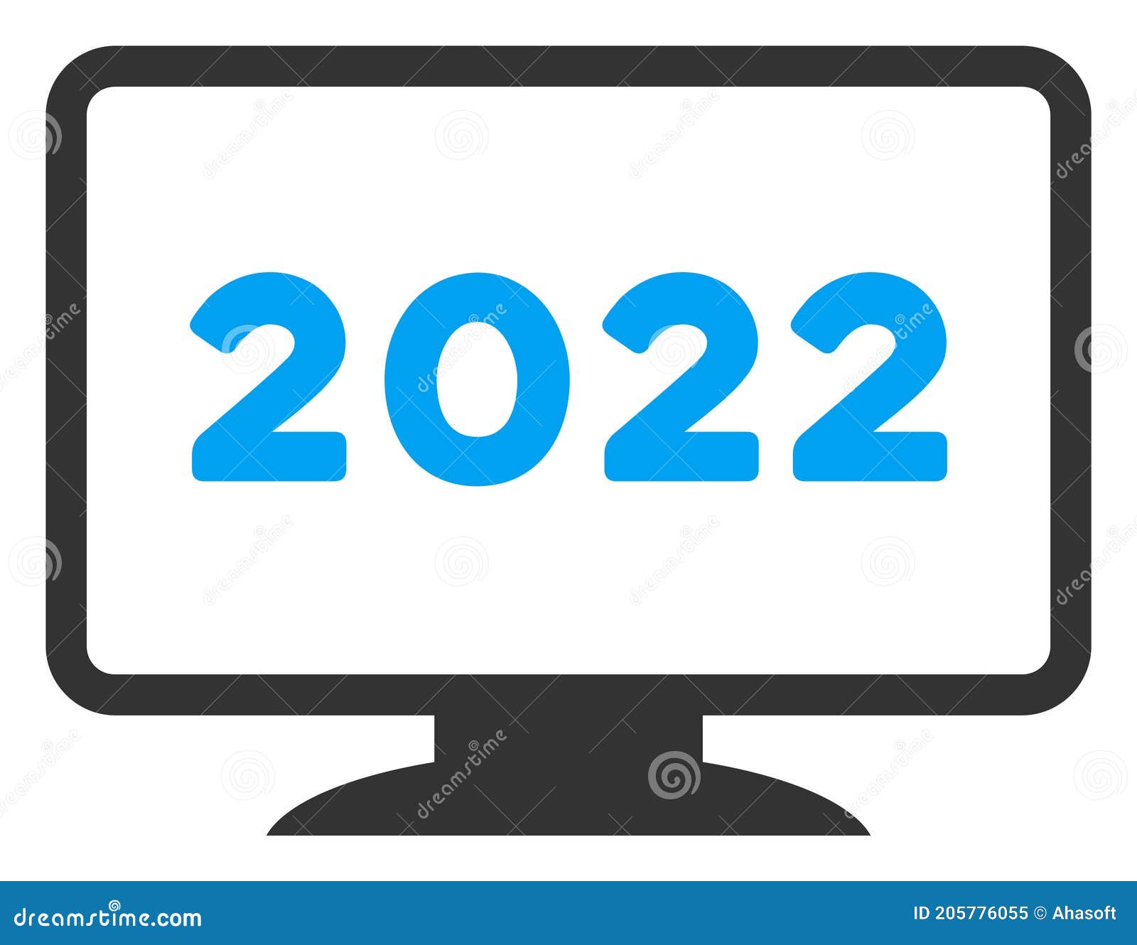2022 Display Raster Flat Icon Stock Illustration - Illustration of ...