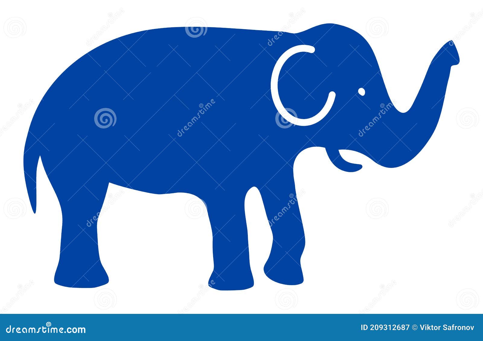 Raster Elephant Flat Icon Image Stock Illustration - Illustration of ...