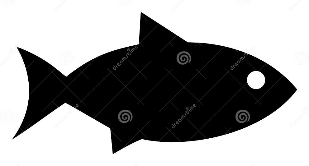 Raster Fish Flat Icon Image Stock Illustration - Illustration of simple ...