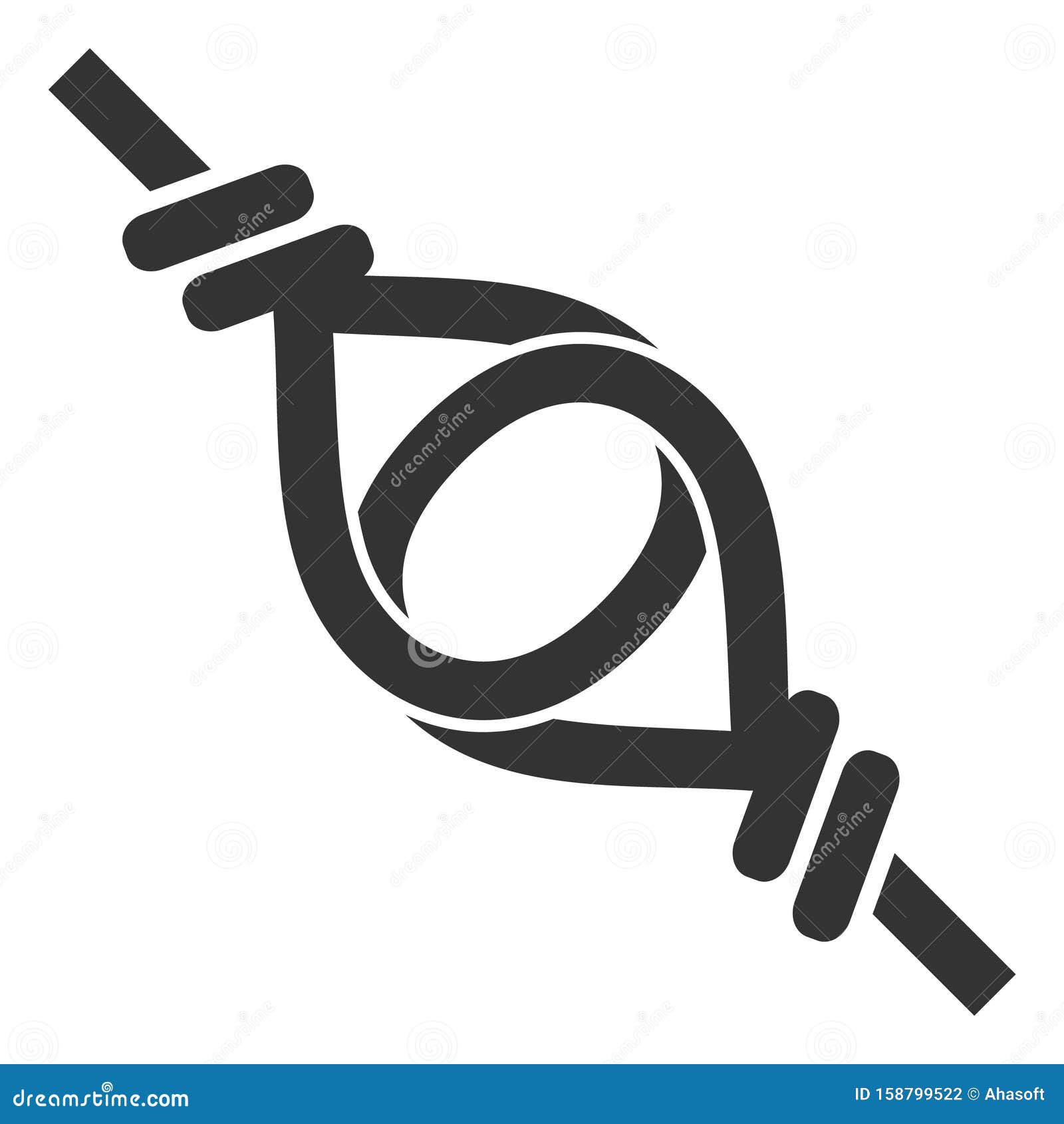 Raster Flat Knot Loop Connection Icon Stock Illustration - Illustration ...