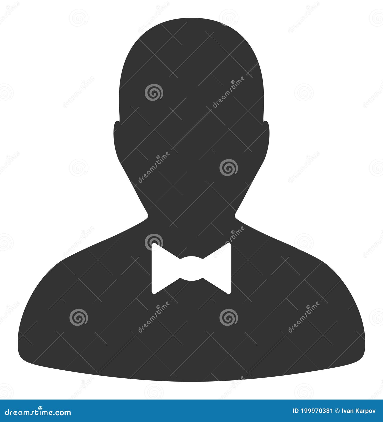 Raster Gentleman Flat Icon Symbol Stock Illustration - Illustration of ...