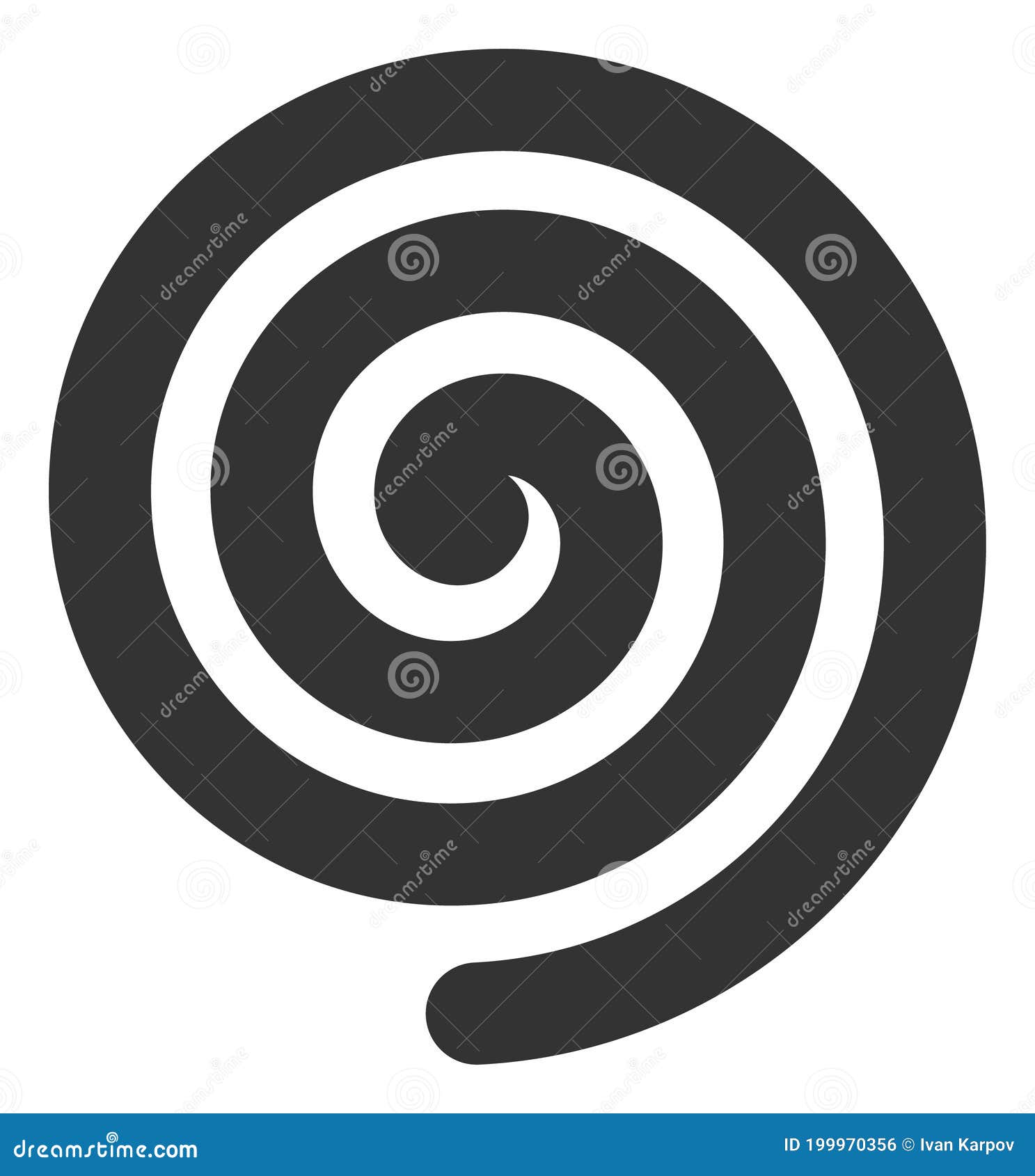 Raster Hypnosis Spiral Flat Icon Symbol Stock Illustration ...