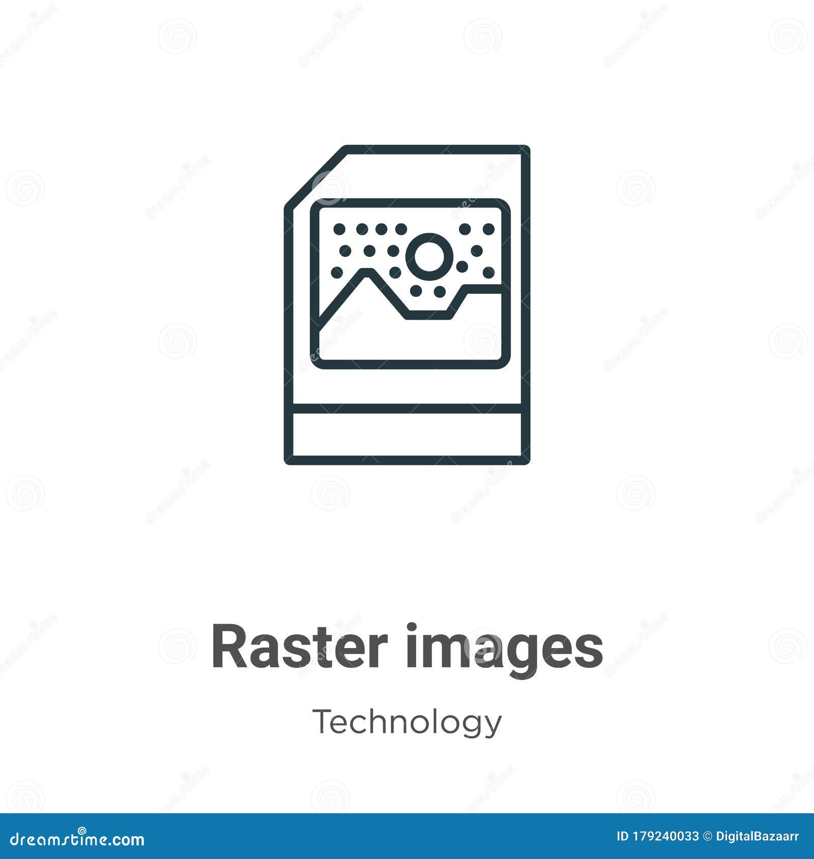 Raster Images Outline Vector Icon. Thin Line Black Raster Images Icon ...