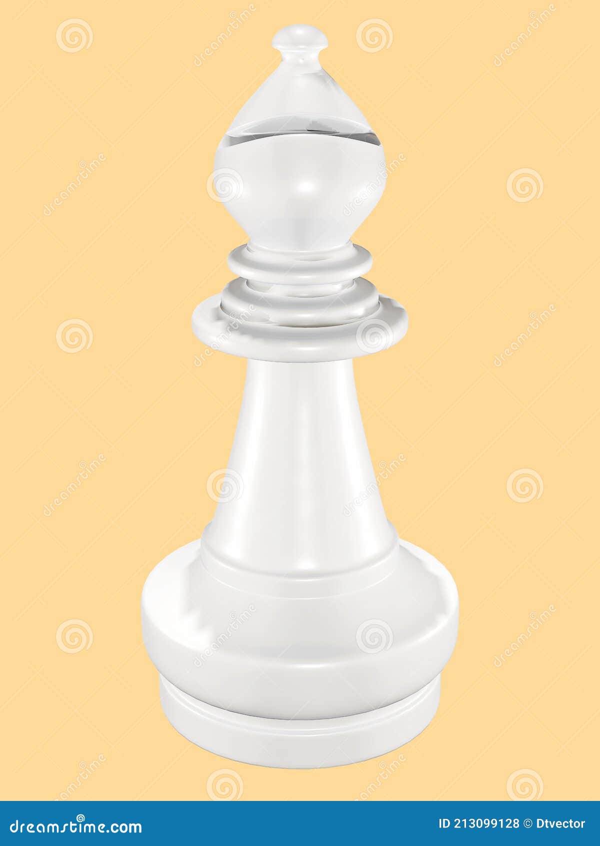 Chess bishop white front stock photo. Image of checkmate - 213099128