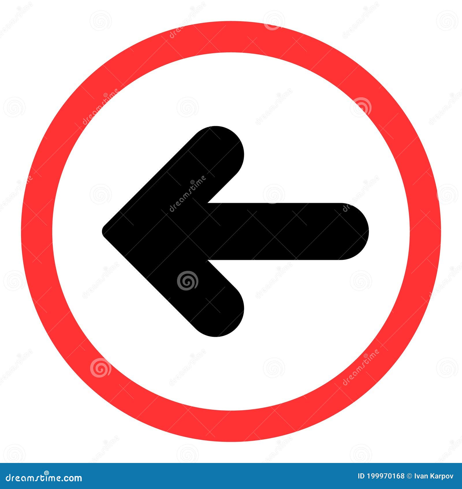 Raster Left Pointer Flat Icon Symbol Stock Illustration - Illustration ...