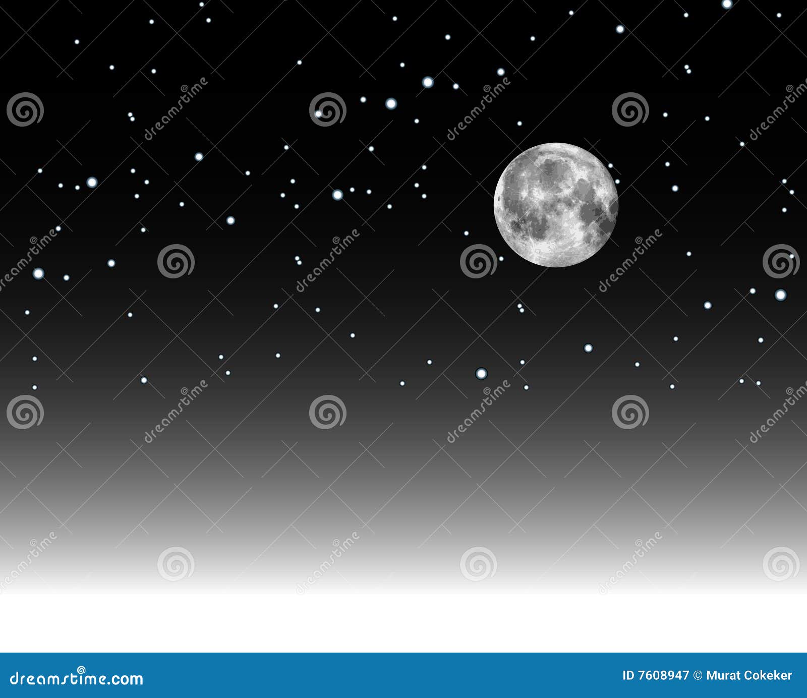 Raster moon illustration stock vector. Illustration of dark - 7608947