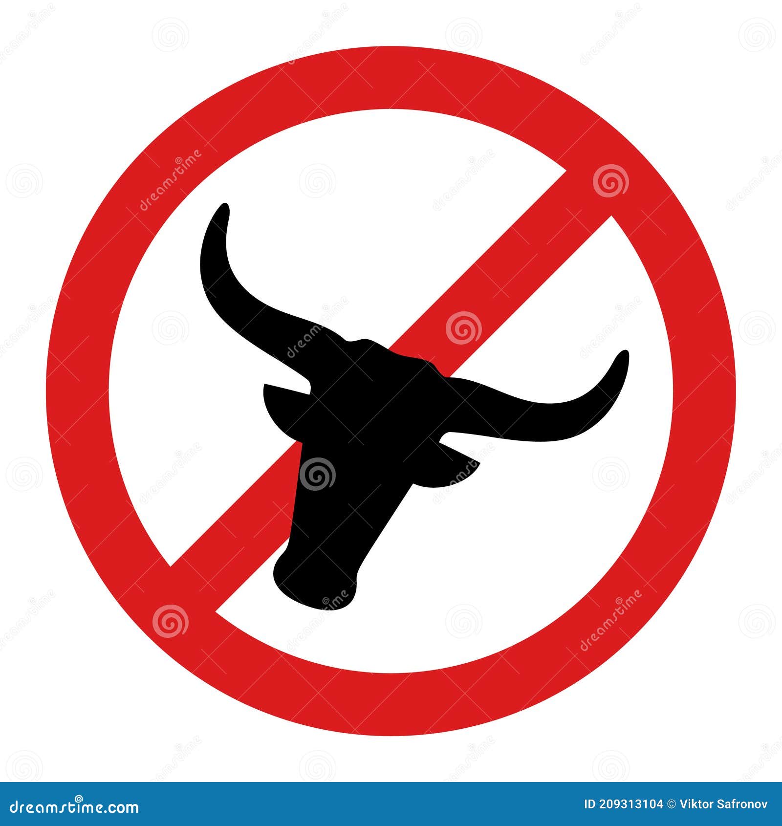 Raster No Beef Meat Flat Icon Illustration Stock Illustration ...