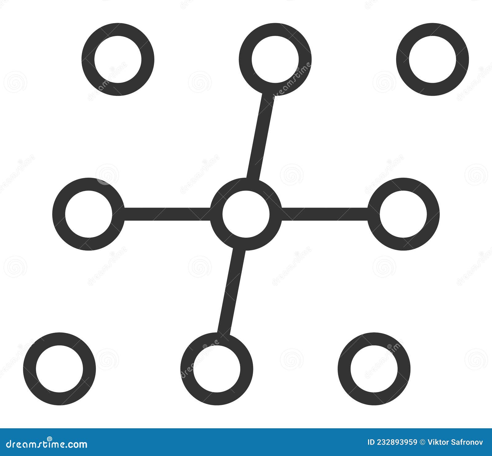Raster Nodes Flat Icon Symbol Stock Illustration - Illustration of ...