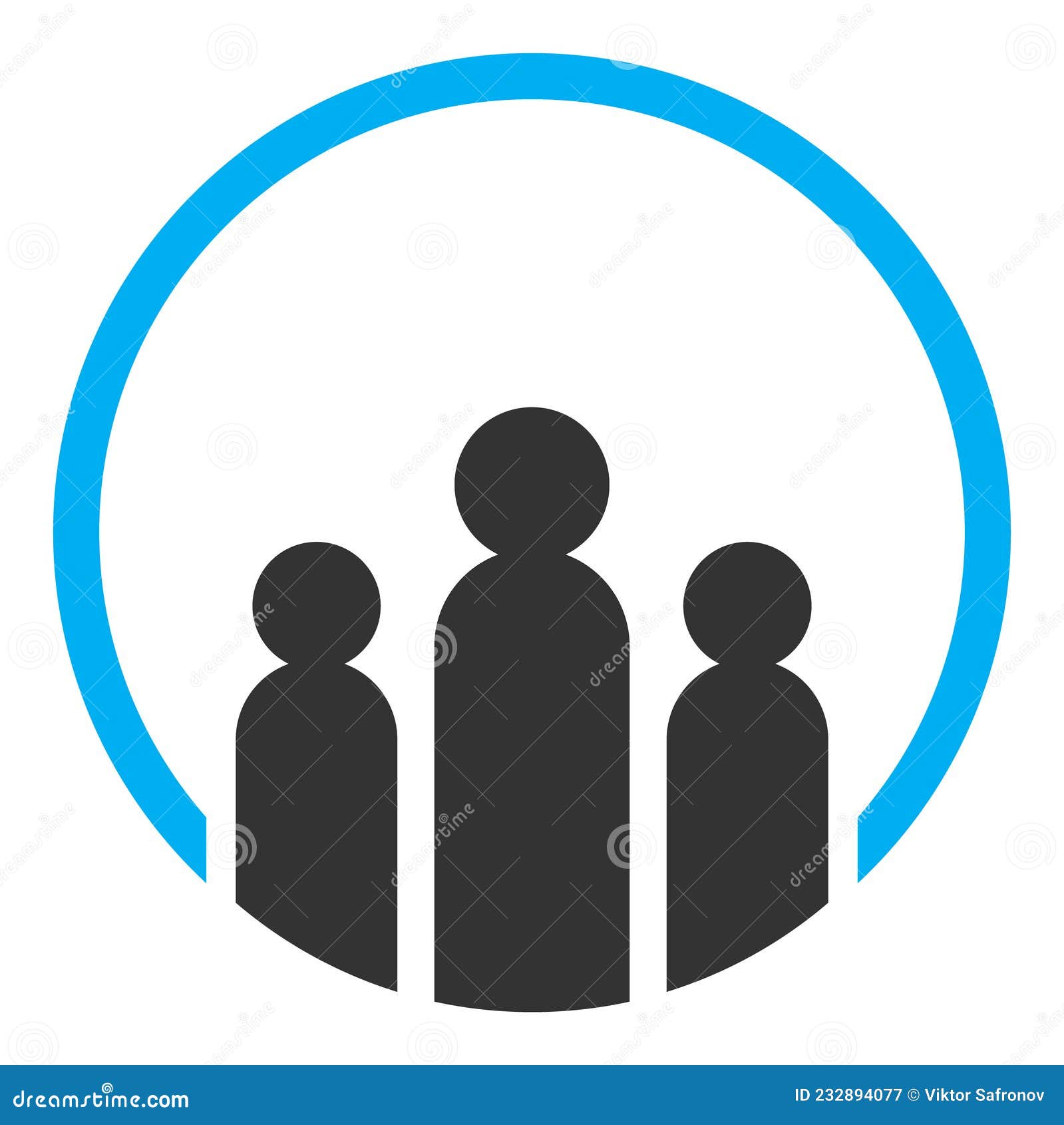 Raster People Flat Icon Illustration Stock Illustration - Illustration ...