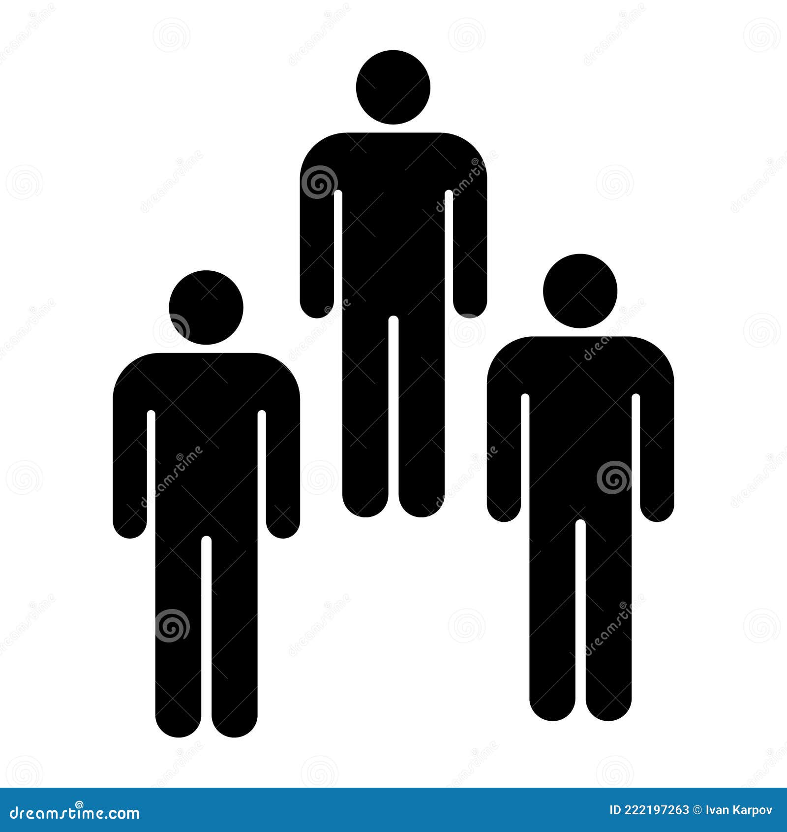 Raster People Flat Icon Symbol Stock Illustration - Illustration of ...