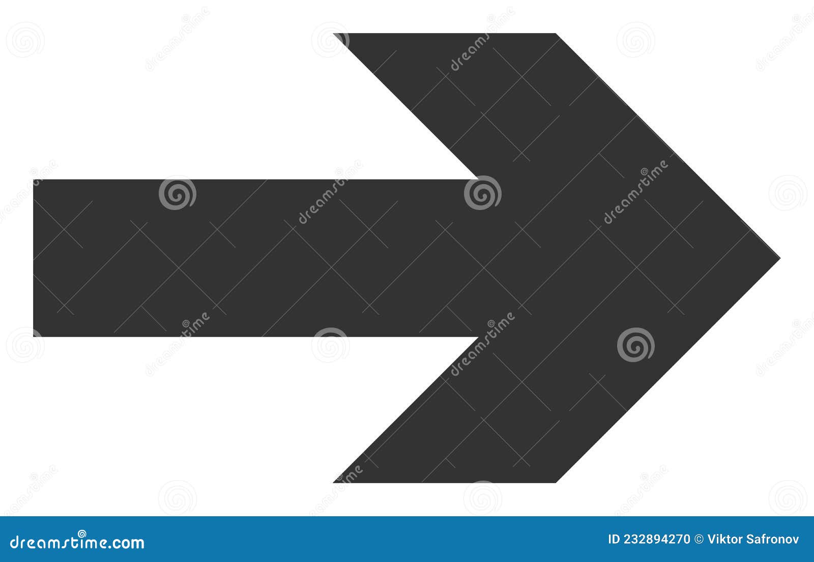 Raster Right Arrow Flat Icon Symbol Stock Illustration - Illustration ...