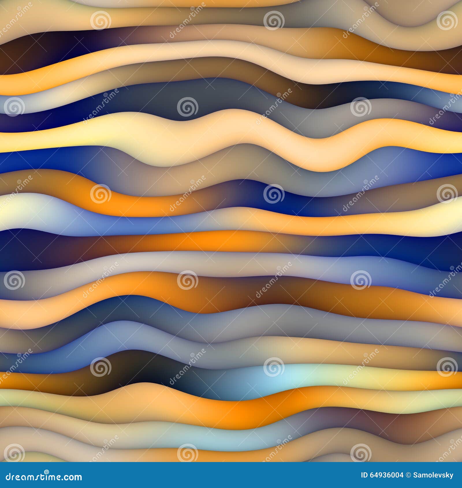 Raster Seamless Blue Orange Gradient Distorted Wavy Lines Pattern Stock ... Raster Seamless Blue Orange Gradient Distorted Wavy Lines Pattern Stock ...
