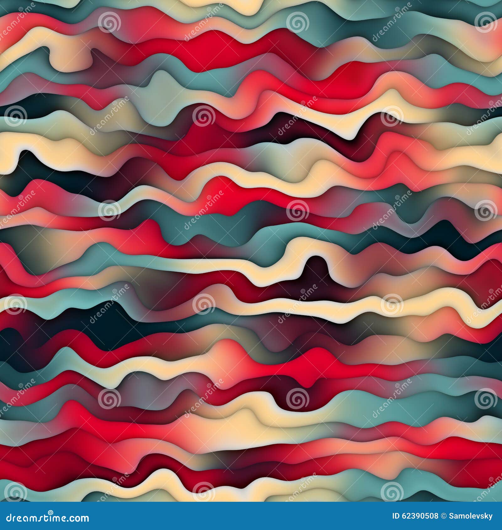 Raster Seamless Blue Red Tan Color Gradient Wavy Horizontal Stripes ... Raster Seamless Blue Red Tan Color Gradient Wavy Horizontal Stripes ...