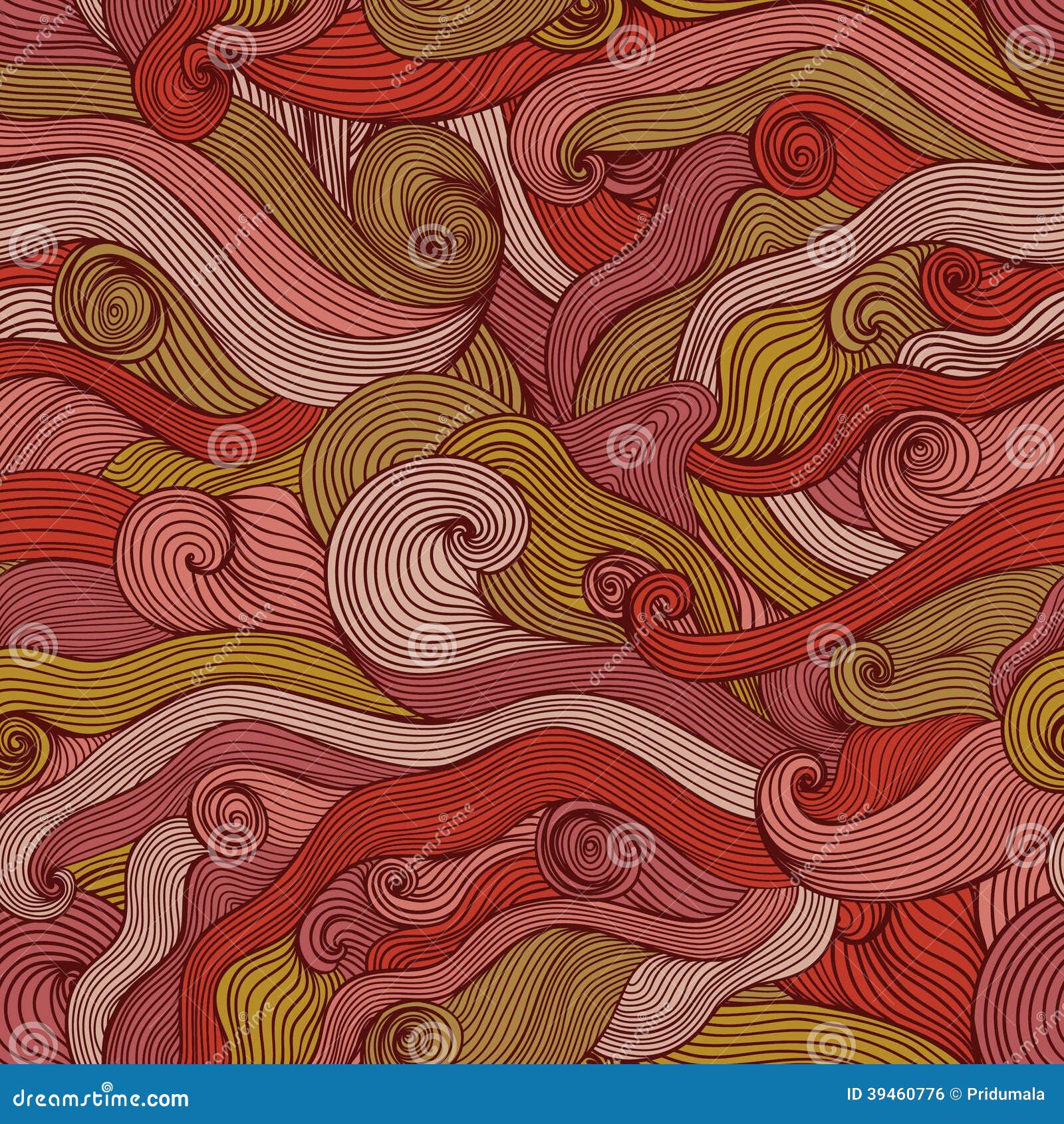 Raster Seamless Texture with Abstract Waves. Endless Background Stock ...