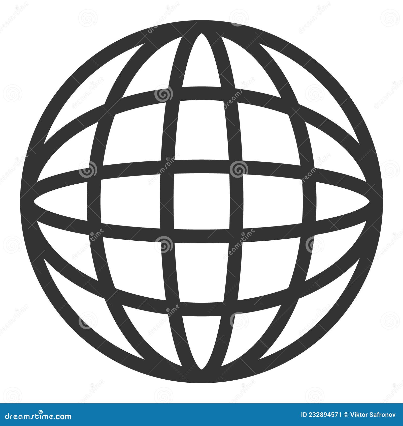 Raster Sphere Flat Icon Illustration Stock Illustration - Illustration ...