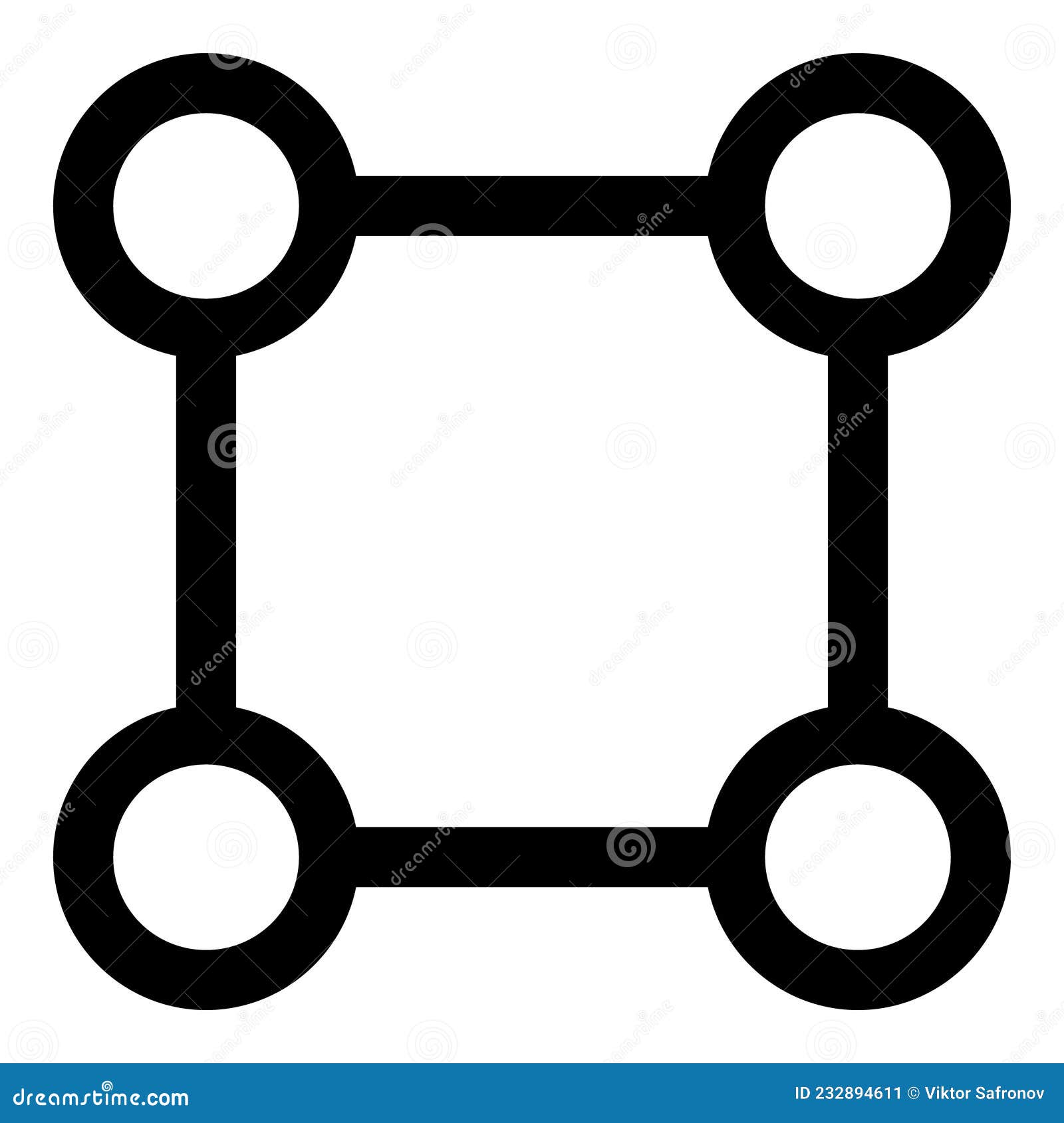 Raster Square Grid Nodes Flat Icon Illustration Stock Illustration ...