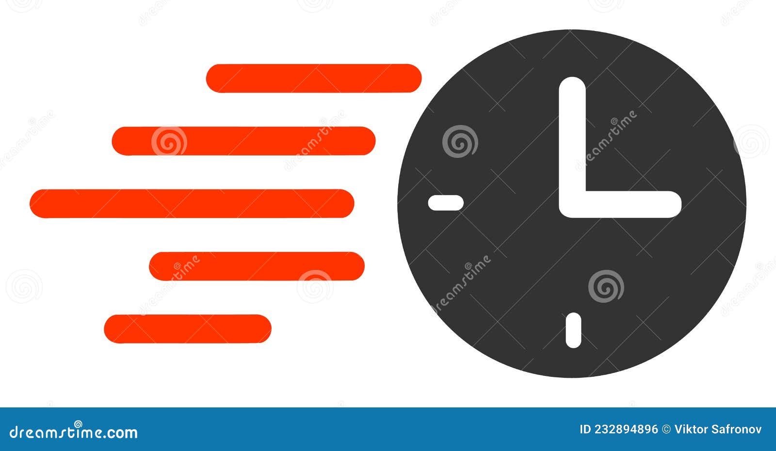 Raster Time Movement Flat Icon Symbol Stock Illustration - Illustration ...