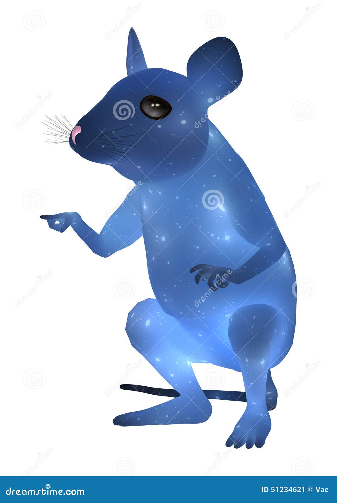 Ratón azul stock de ilustración. Ilustración de punta - 51234621