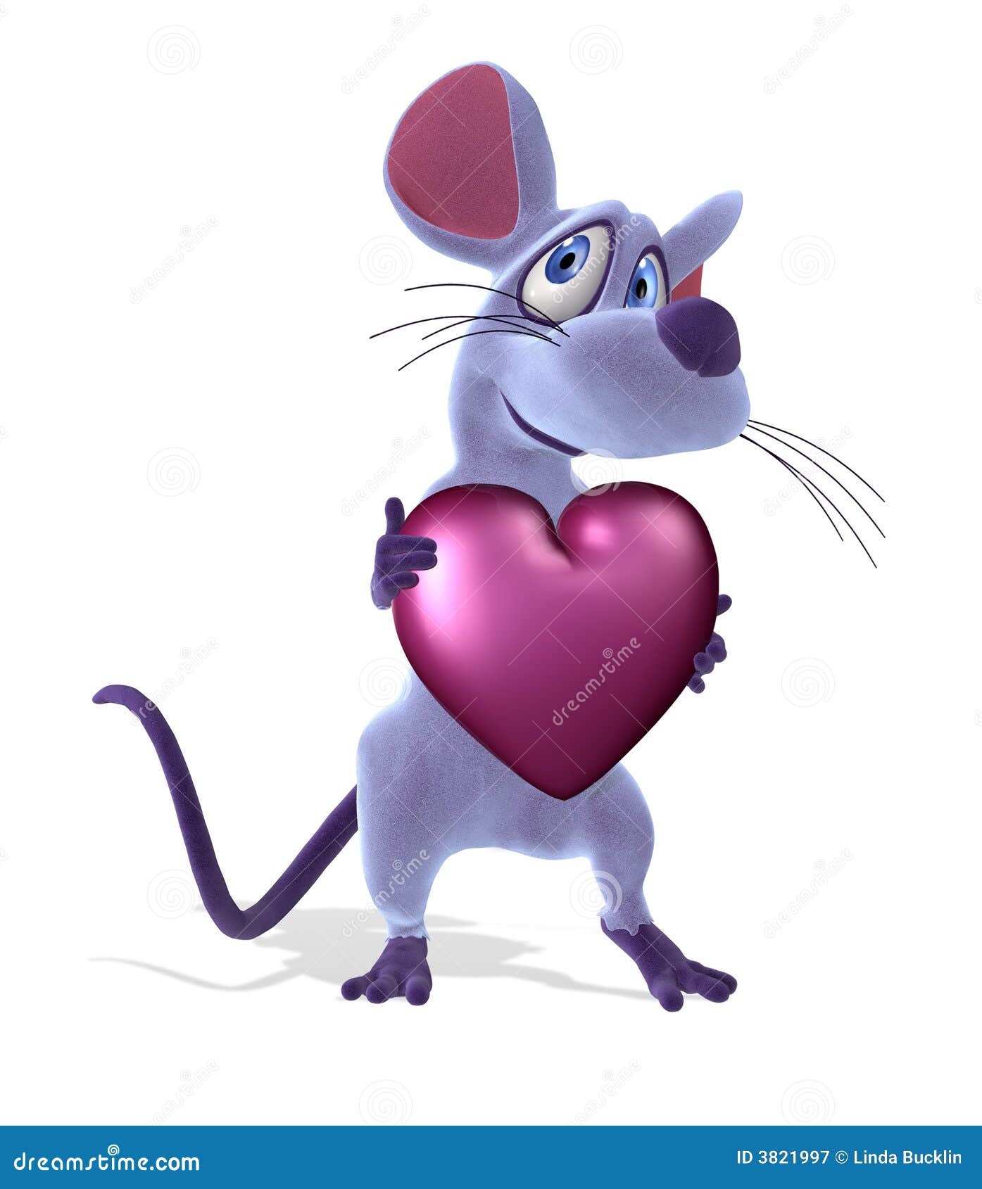 Ratón Con El Corazón - Pastel Stock de ilustración - Ilustración de ...