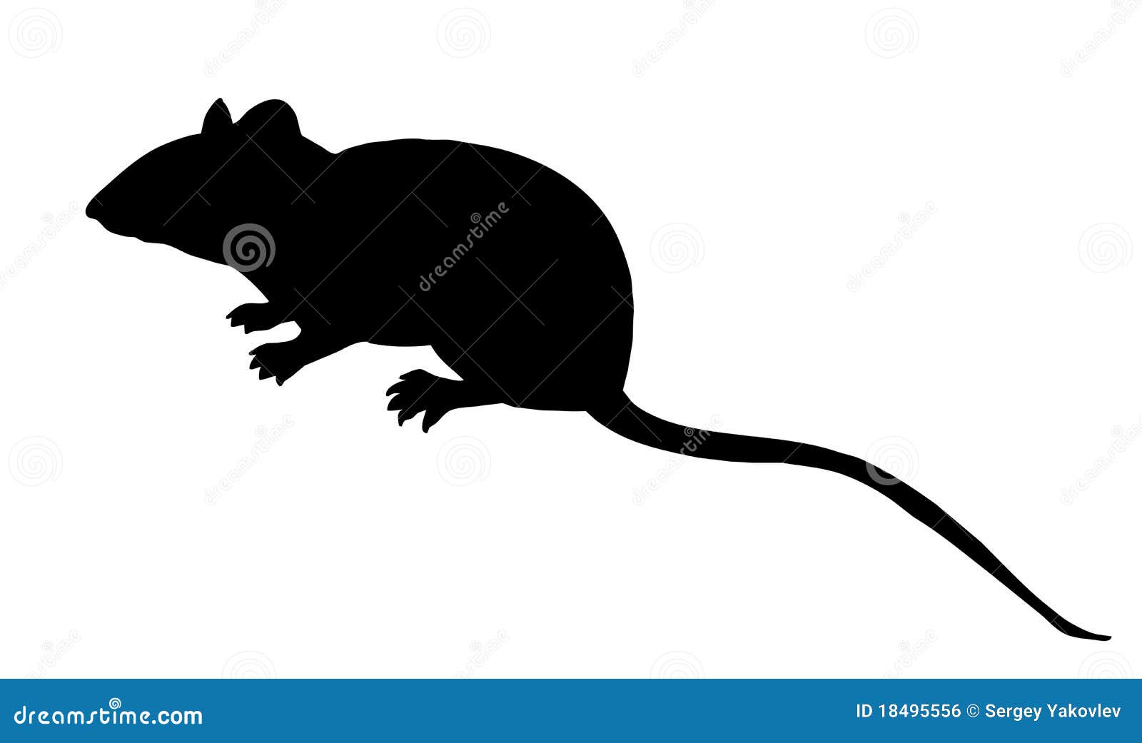 Ratón De La Silueta Del Vector Ilustración del Vector - Ilustración de ...