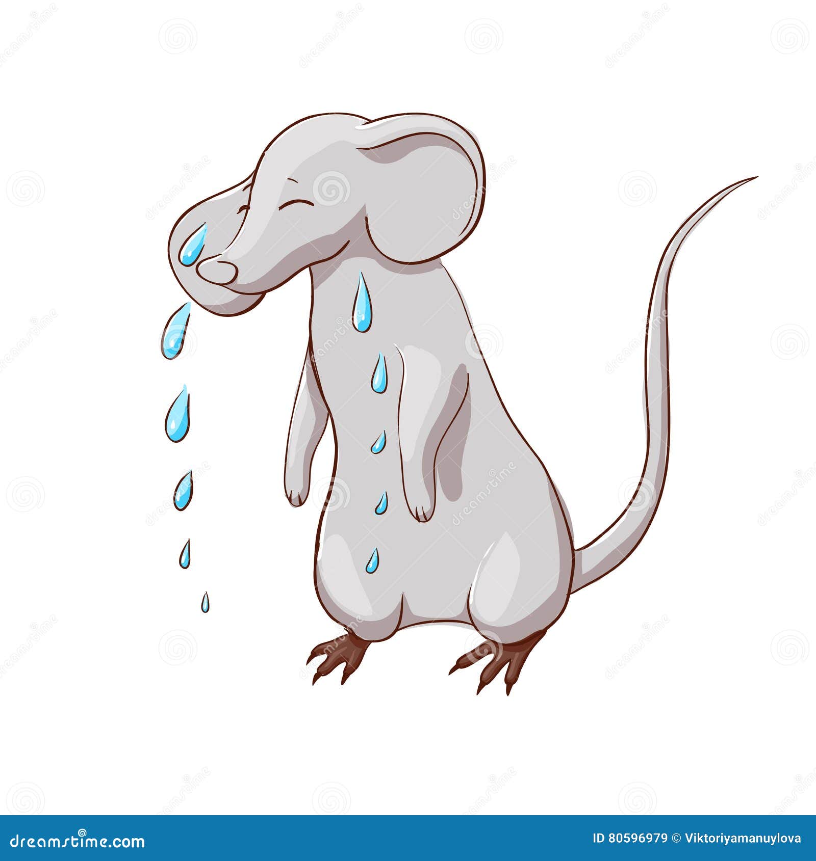 Ratón gritador triste ilustración del vector. Ilustración de arte ...