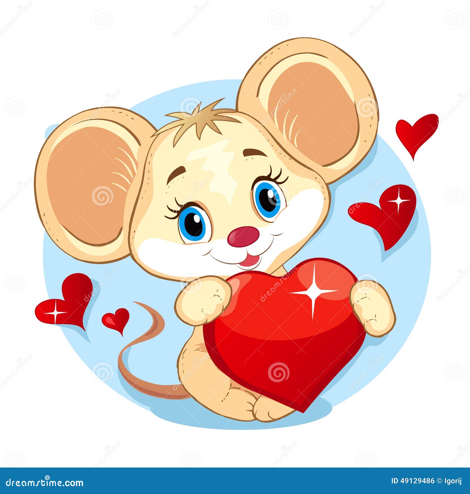 Ratón lindo ilustración del vector. Ilustración de adorable - 49129486