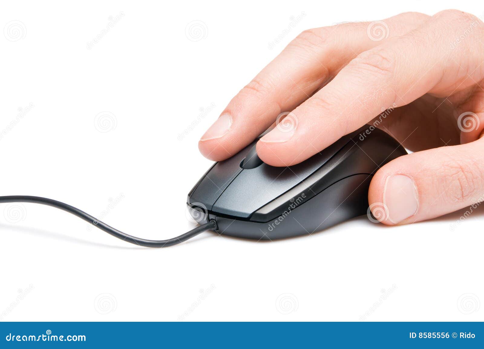 Ratón moderno con la mano foto de archivo. Imagen de empuje - 8585556