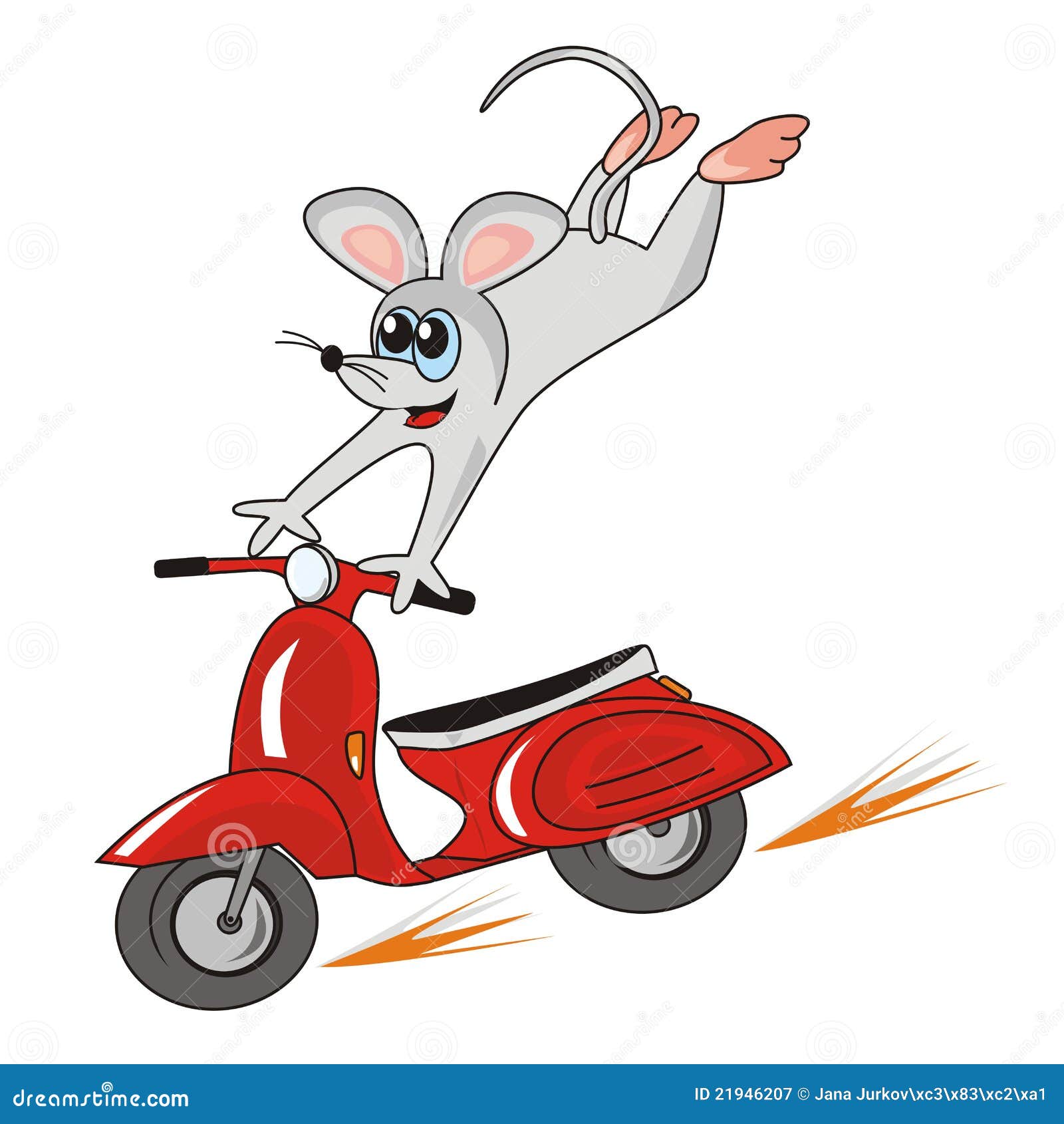 Ratón y moto ilustración del vector. Ilustración de ratones - 21946207