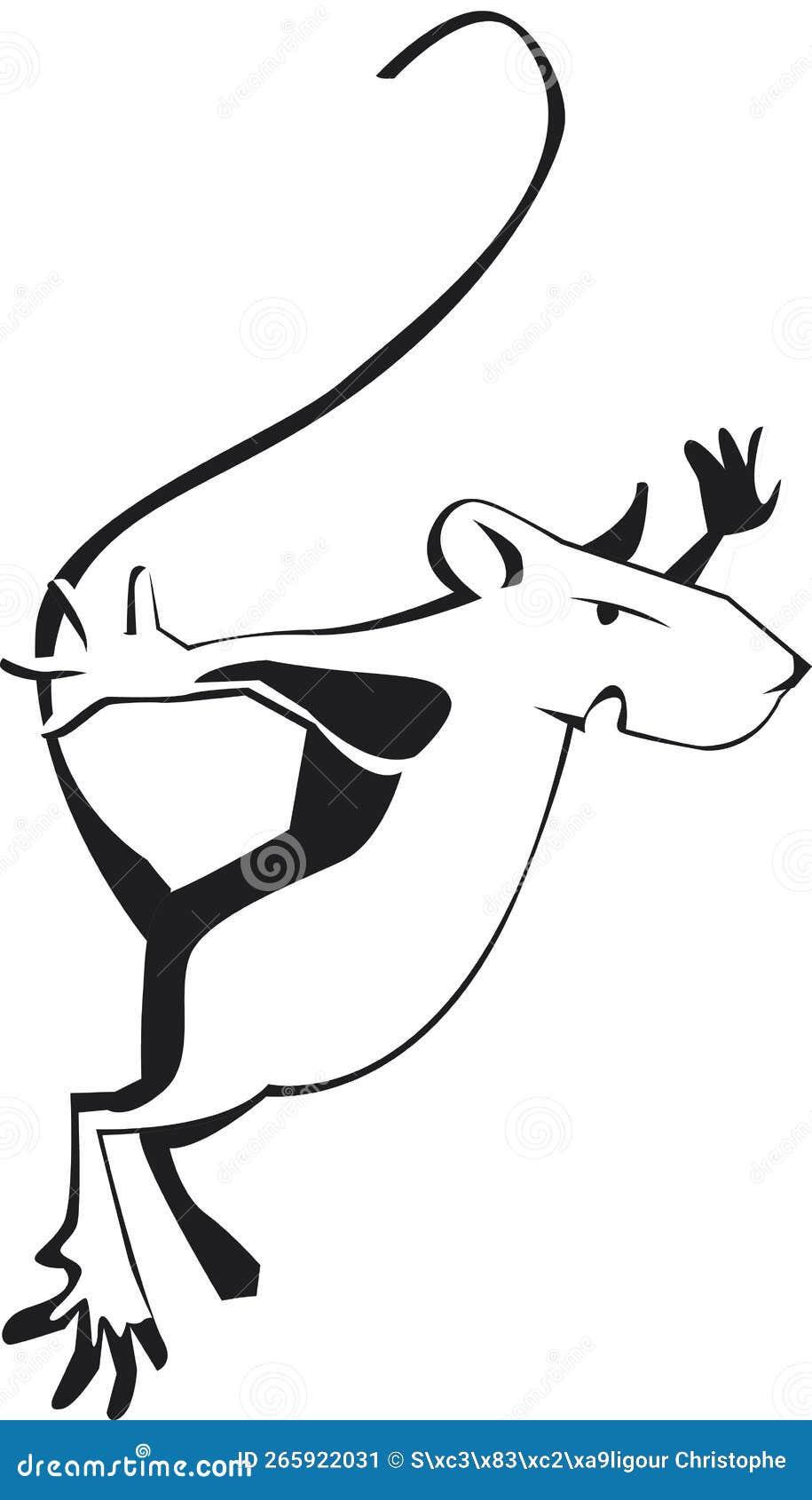 A rat fall in the empty stock illustration. Illustration of font ...