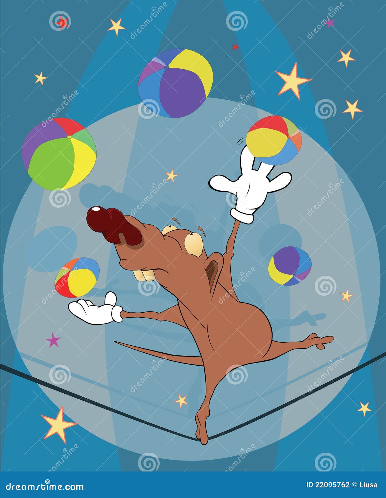 Rat the acrobat stock vector. Illustration of animals - 22095762