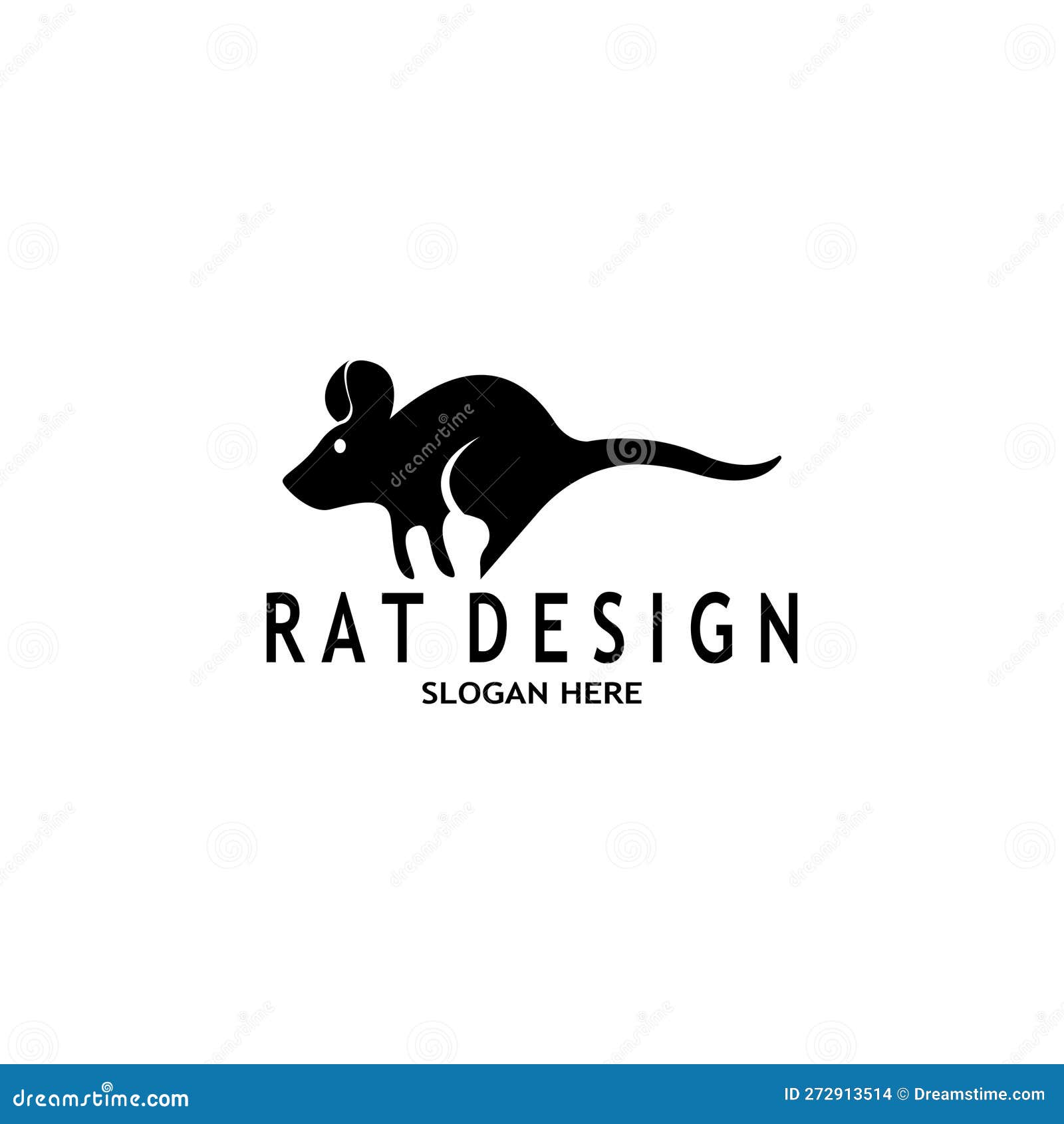 Rat Black Silhouette Logo Vector Illustration Stock Illustration ...