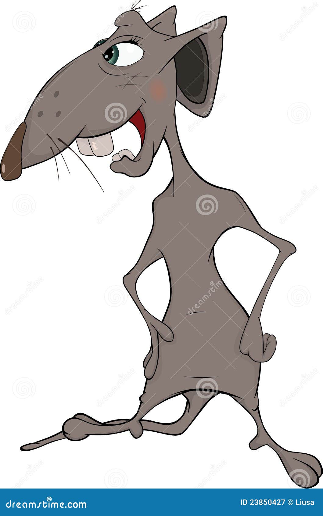 Rat. Cartoon stock vector. Illustration of cheerful, mammal - 23850427