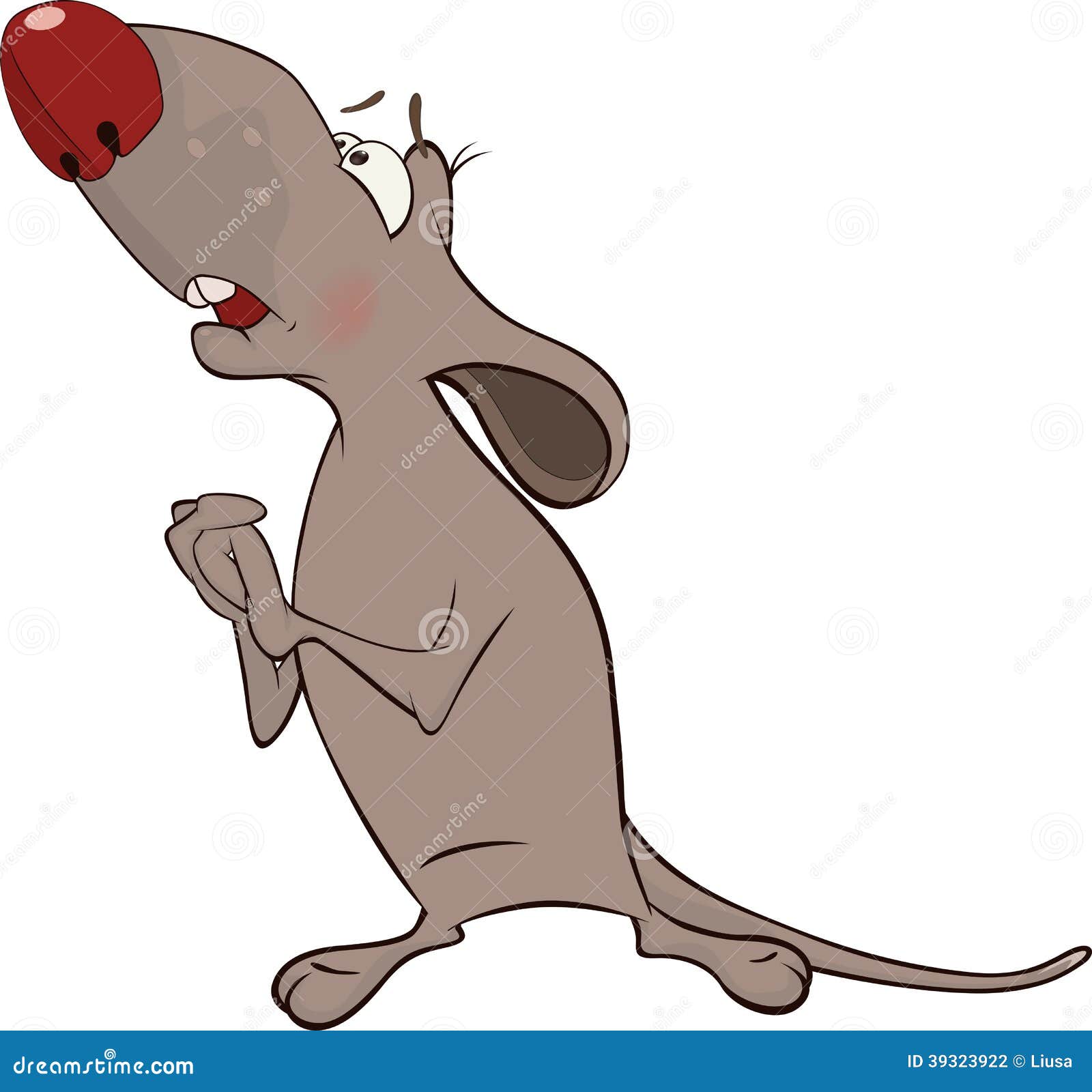 Rat cartoon stock vector. Illustration of childhood, gray - 39323922