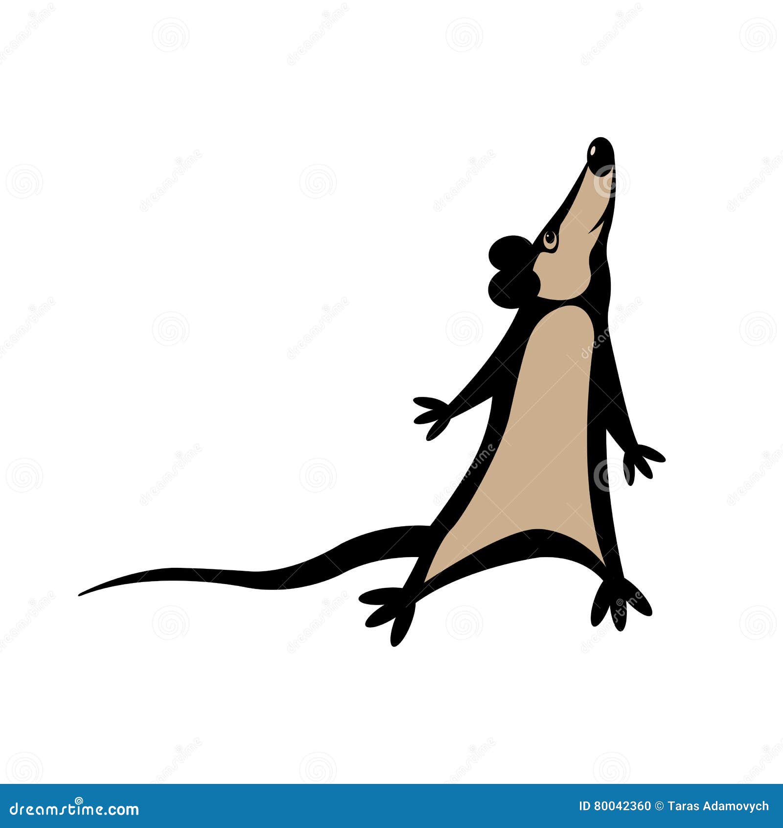 Rat Cartoon Vector Illustration Style Flat Stock Vector - Illustration ...