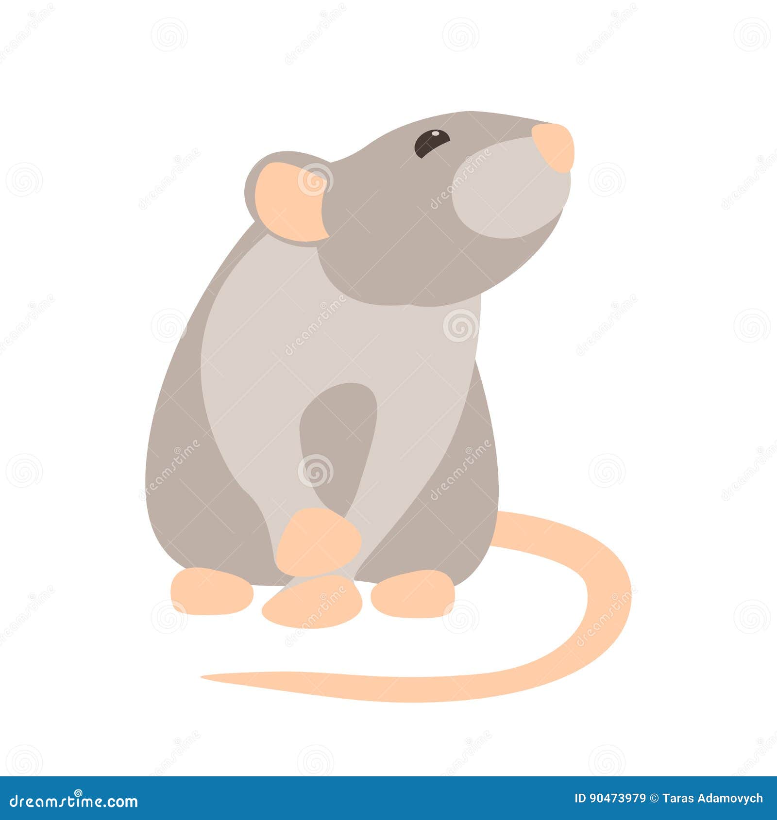 Rat Cartoon Vector Illustration Style Flat Stock Vector - Illustration ...