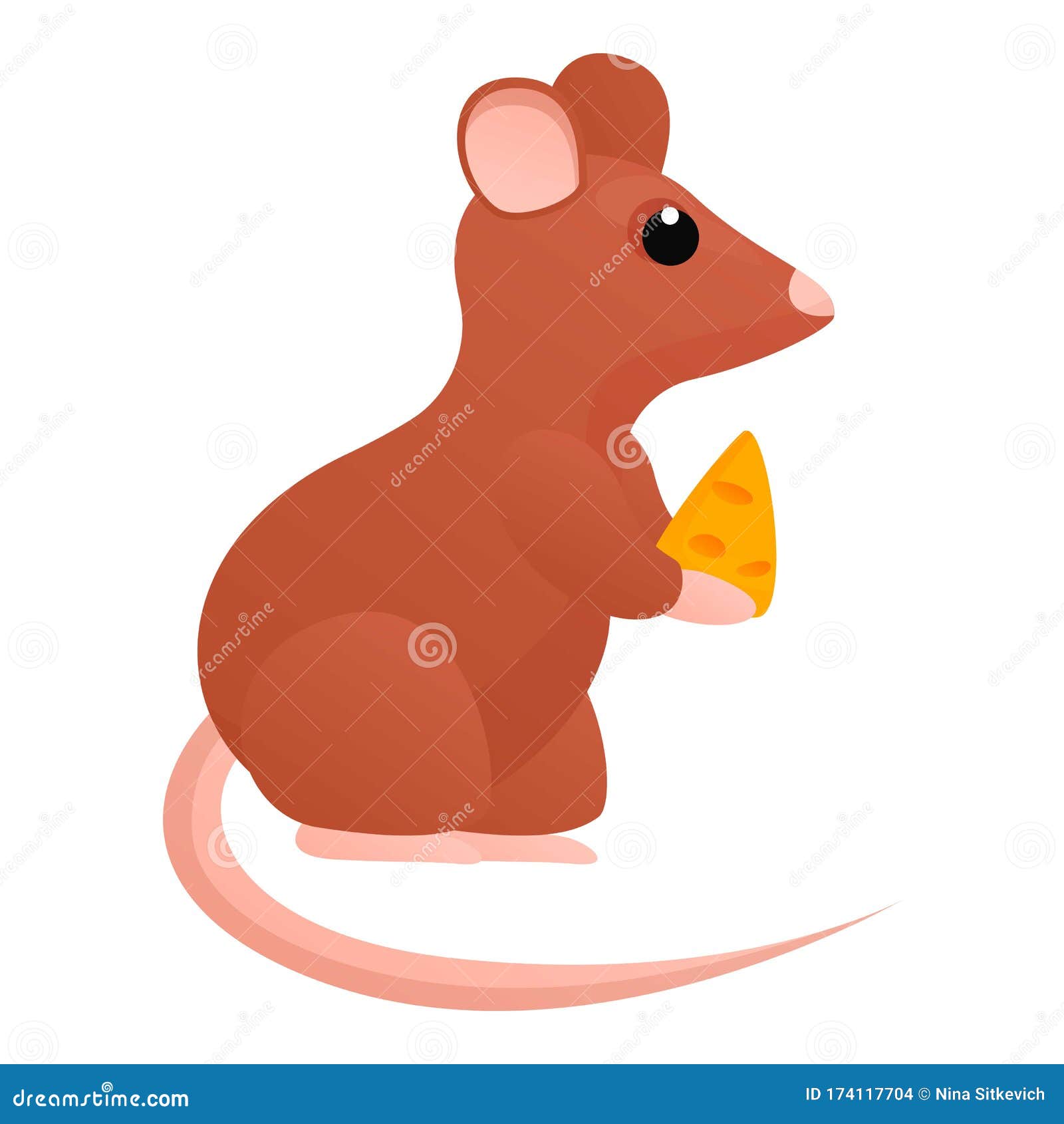Rat Cheese Icon, Cartoon Style Stock Vector - Illustration of design ...